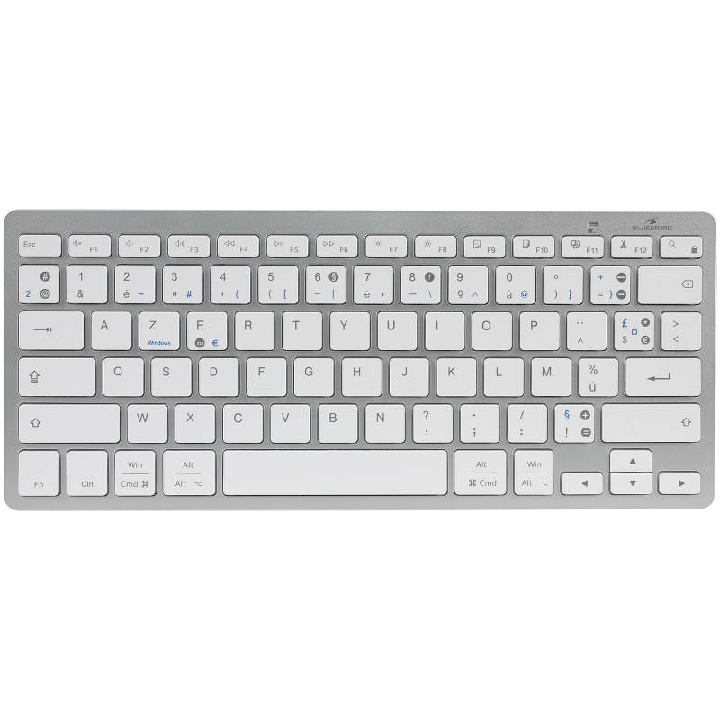 Bluestork - Clavier Bluetooth Mini MAC - Blanc et gris