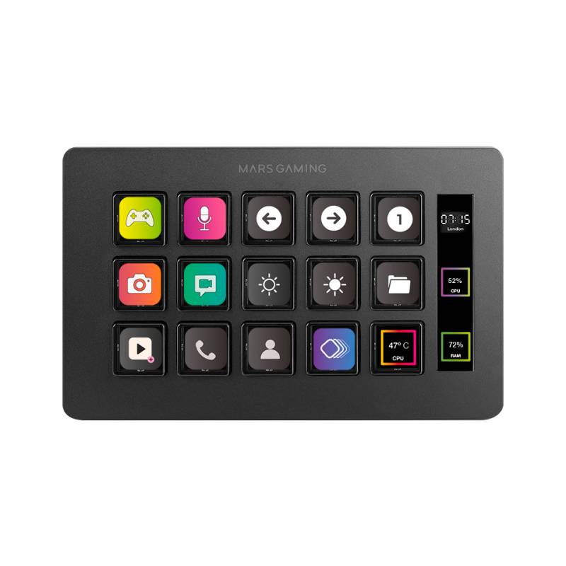 Mars Gaming - Control Panel Slim - Noir