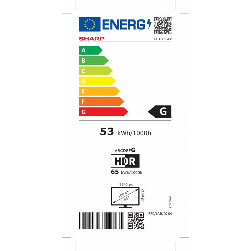 Sharp - Télévision 43" Aquos 4K Ultra HD Android TV Wifi